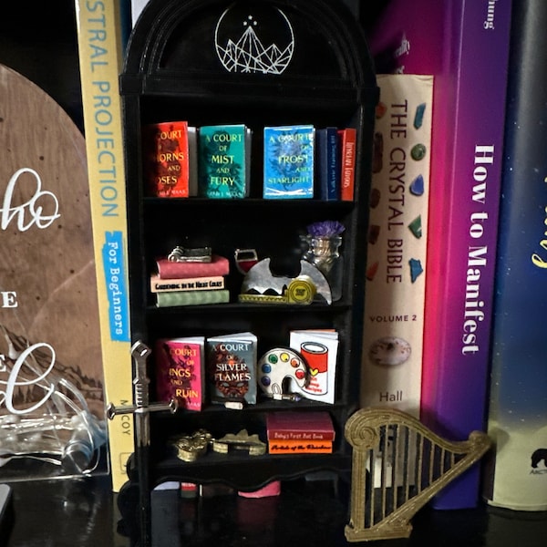 Night Court Inspired Miniature Bookcase Book Shelf, ACOTAR, Sarah J ...