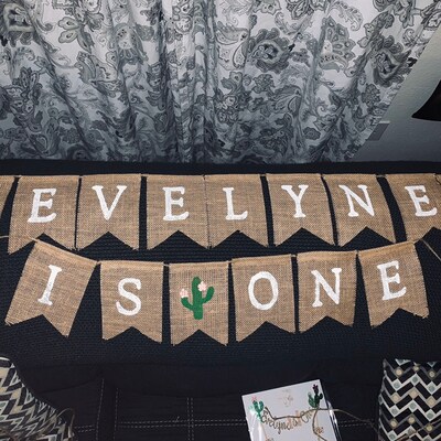 Cactus First Birthday Banner Cactus Birthday Decorations - Etsy
