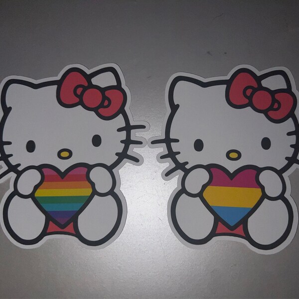 Custom Hello Kitty Pride Flag Sticker - Etsy