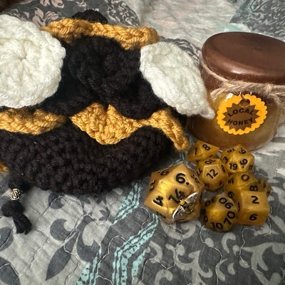 Bee Dice Collection Options Jumbo D20 Dice Set Honey Jar - Etsy