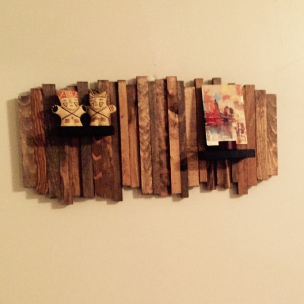 Reclaimed Wood Staggered Wall Hanging. Reclaimed Wood Wall Decor. Wall ...