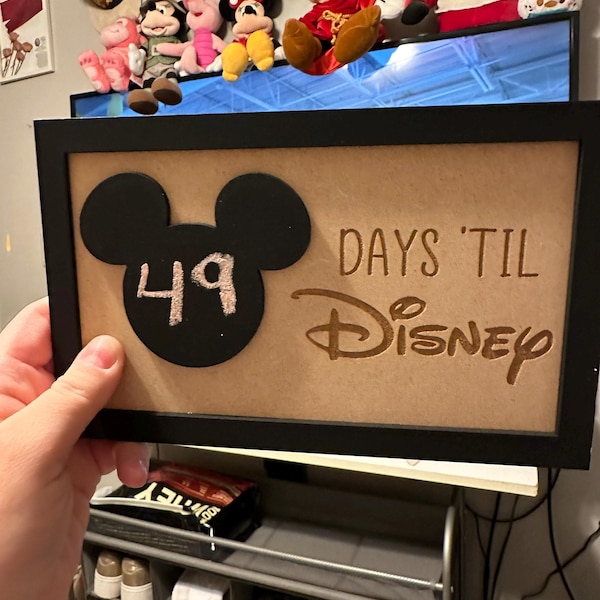 Days ‘til Disney Countdown Sign - Etsy