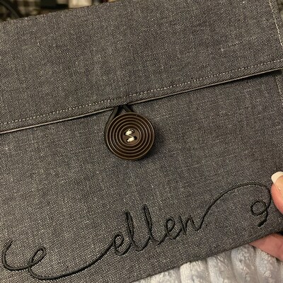 Monogrammed Grey Linen Kindle Case, Personalized Kindle Paperwhite ...