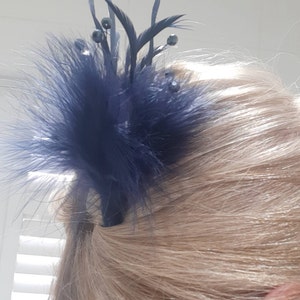 Black Crystal Fascinator Veiled Crystals or Pearl Studded Teardrop ...