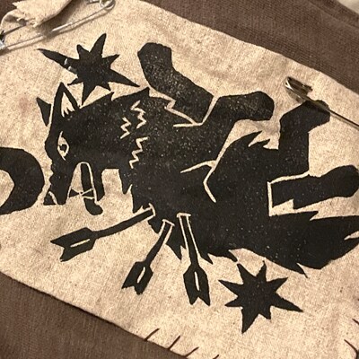 Sneaky Snake Linocut Linen Patch, Punk Patches, Block Print, Snek ...