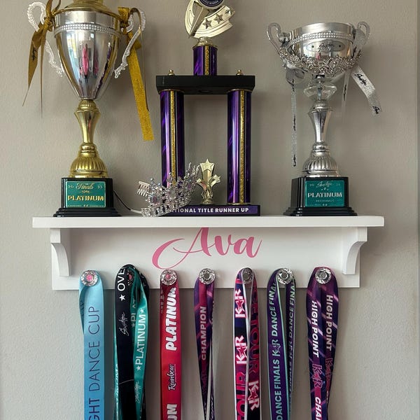 Medal Hanger Trophy Shelf Ribbon Holder Medal Holder Award Display ...