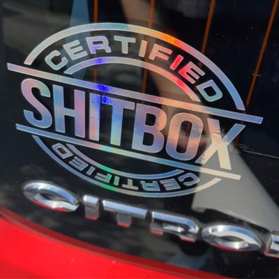 Certified Shitbox Car Chrome Oil Slick Sticker JDM JAP Tuner Drift ...