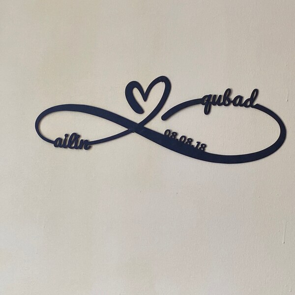 Personalized Metal Infinity Sign, Infinity Name Sign , Custom Metal ...