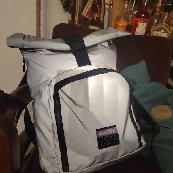 High Vision Backpack, Reflective Rucksack for Cyclist, Roomy Messenger ...