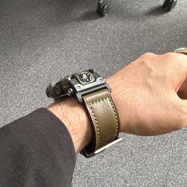 Pilot Watch Strap for IWC, Aviation Watch. Tan Brown Vachetta Leather ...