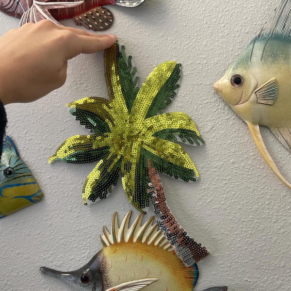 Sequin Palm Tree Patches - Ships From USA - Etsy