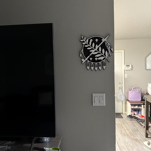 Osage Shield, Oklahoma State Flag Symbol, 2 Layer Wood Laser Cut Decor ...