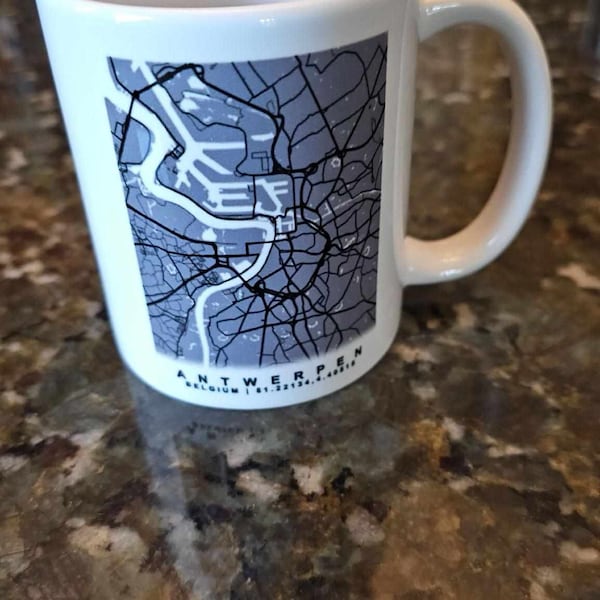 Custom Map Coffee Mug,aesthetic Mug,ceramic Travel Mug,custom Map Mug ...