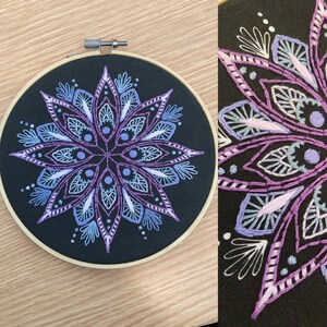 Mandala Embroidery Kit, Needlecraft Kit, Embroidery Pattern, Beginners ...