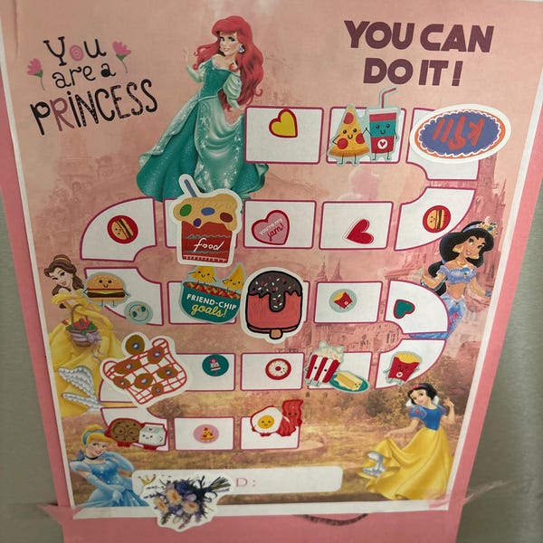 Princess Reward Chart for Girls Princesses Potty Chart for Kids Toddler ...