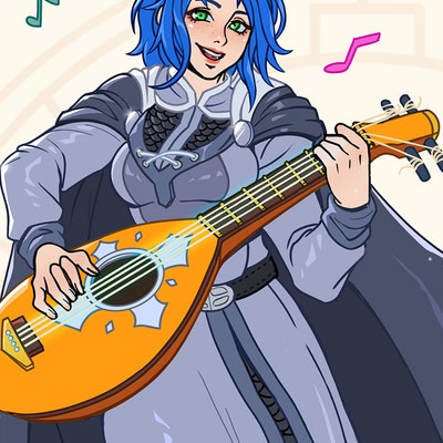 Custom Dnd Art Commission Card Chibi Character Dungeons & Dragons ...