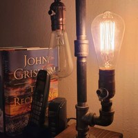 Buy Table Lamp-desk Lamp-edison Steampunk Lamp-rustic Home Decor-gift ...