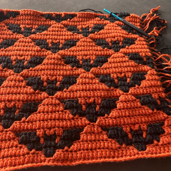 Batty Mosaic Crochet Pattern Bat Chart by Sixel Design - Etsy