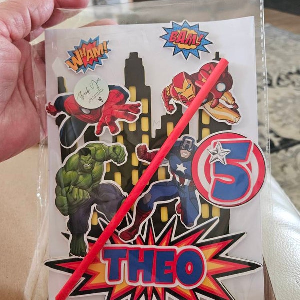 Spider Man Cake Topper /any Name, Any Age. - Etsy