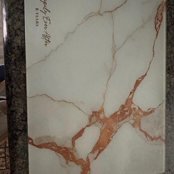 Blue Ocean Marble-design Glass Cutting Board Charcuterie Board ...