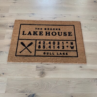 Lake House Doormat Lakehouse Doormat, Lake Life Doormat, Custom Lake ...