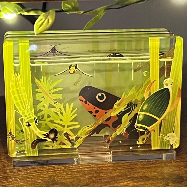 Katydid Circle Emboss Waterproof Sticker 3x3" - Etsy