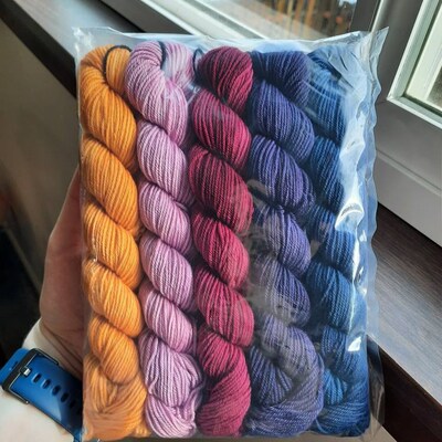Create Your Own Mini Skein Set Hand Dyed Sock Yarn - Etsy