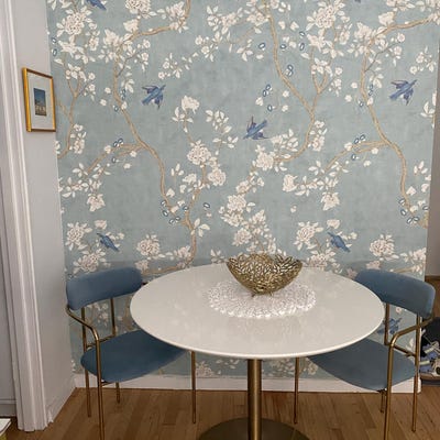 Giverny French Moire Chinoiserie Wallpaper Mural - Etsy