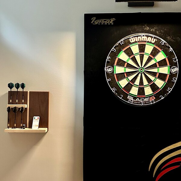 Solid Wood Pool Billiards 8-ball and 9-ball Rack Wall Mount Holder ...