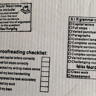 Custom Checklist Stamps,personalized Teacher Stamp Pre-inked Stamp ...