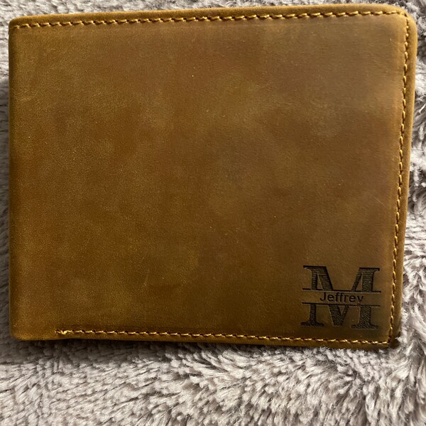 Personalized Men's Leather Wallet - Custom Engraved,personalized ...