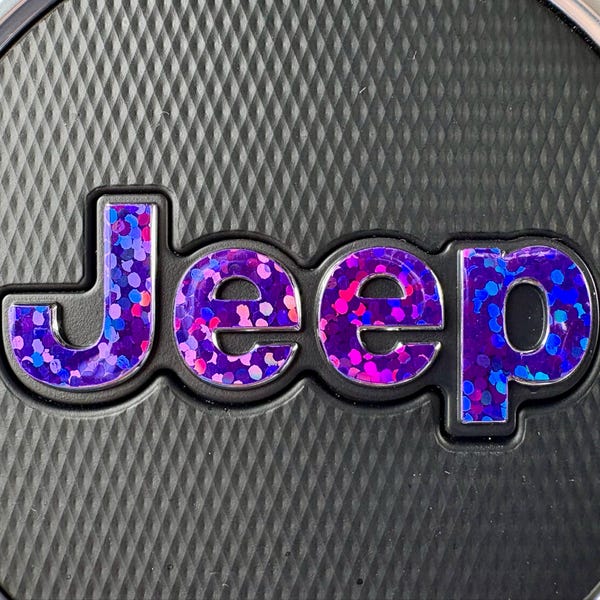 Holographic Crystal Jeep Emblem Sticker Decal, Wrangler JK, TJ, JL ...