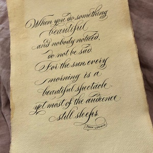 Custom Calligraphy Quote, Poem, Verse, Love Letter, Wedding Vows, Signs ...