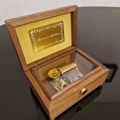 Globe-shaped Transparent Music Box Golden Wind-up Movement Choice of ...