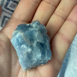 Raw BLUE CALCITE Crystals grade A Natural Rough Crystal Stones Gemstone ...