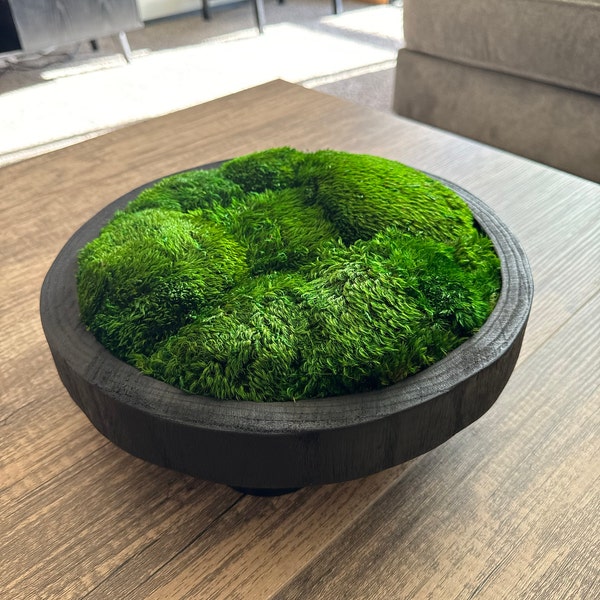 Extra Long Moss Centerpiece for Table Moss Decoration Moss Bowl ...