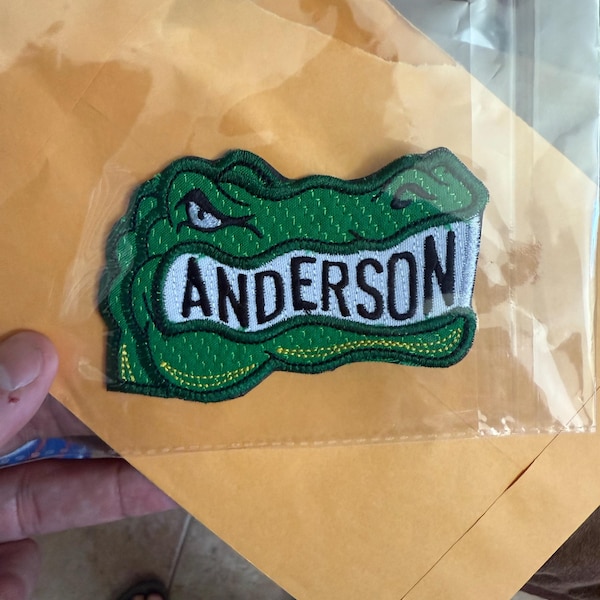 Gator Face Personalized Iron on Patch College Embroidered Custom ...