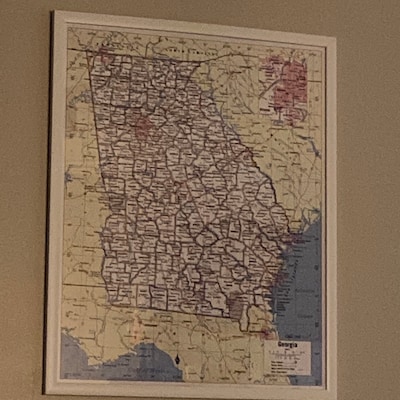 Georgia State Wall Map Large Print Poster 24x30 - Etsy