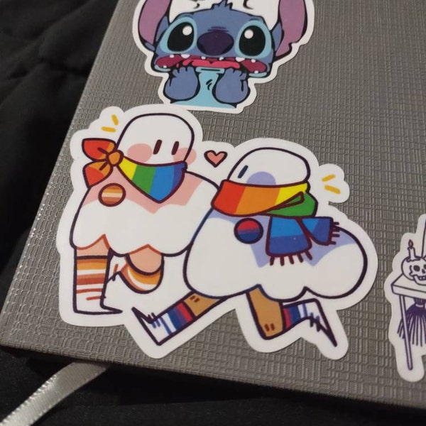Pride Parade Ghost Waterproof Sticker Set! - Etsy