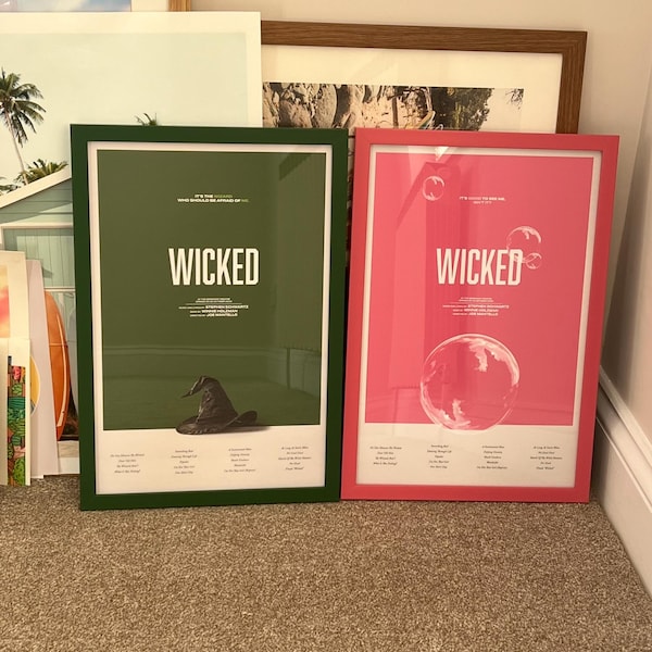 WICKED Elphaba Vintage Style Poster, Broadway Musical Poster Print ...