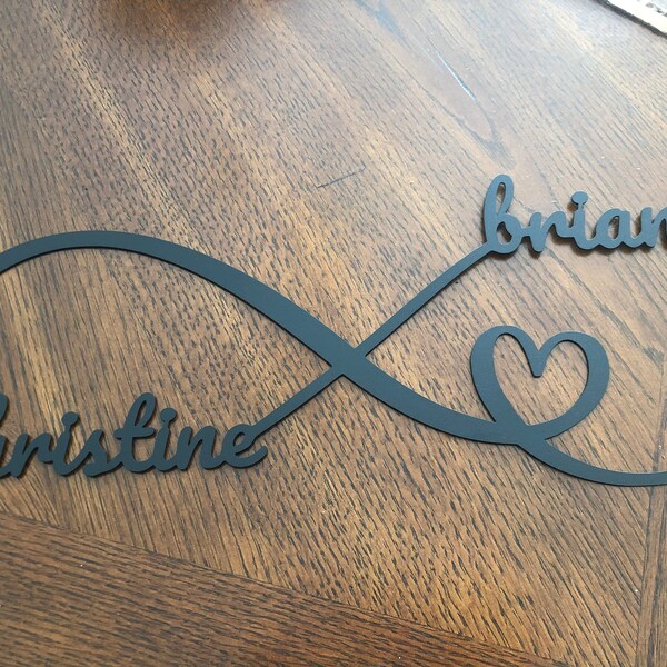 Infinity Sign Containing Names, Personalized Metal Infinity Sign ...