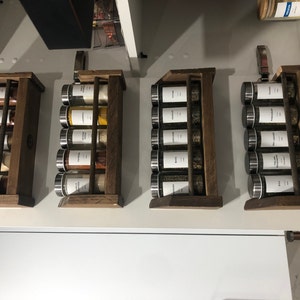 18 Wide Elegant 6-shelf Brass Rod Spice Rack Wall Mounted or Countertop ...