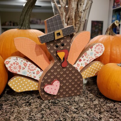 Thankful Turkey DIY November Interchangeable o Wood Decor Kit - Etsy