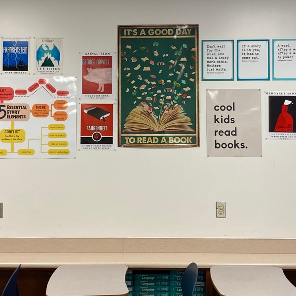 Book Poster Literature Poster Book Cover Wall Art Set 6 Prints | Home ...