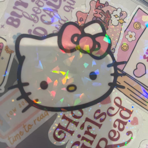 Hello Kitty Stickers Waterproof Holographic Sanrio & Friends Candy Bag ...