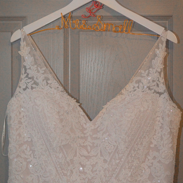 Disney Wedding Hanger,beauty and the Beast Hanger, Personalized Wedding ...