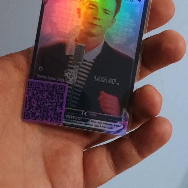 Rick Astley Rick Roll Rickroll Gx Ex Vmax V Card Orica Holographic ...