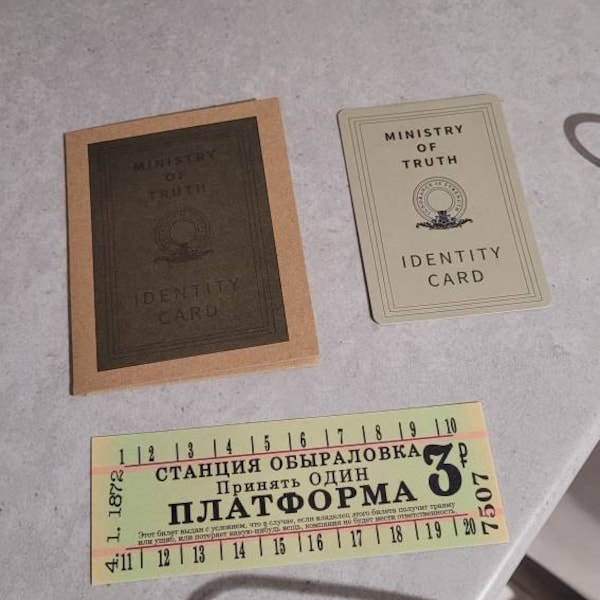 George Orwell's 1984 Bookmark - Winston Smith's Employee ID - Etsy