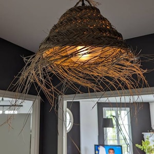 Bamboe hangende lampenkap drie maten boho verlichting Ibiza - Etsy ...