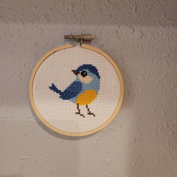 Mini Cross Stitch Pattern. Little Bird. Counted Cross Stitch Chart ...